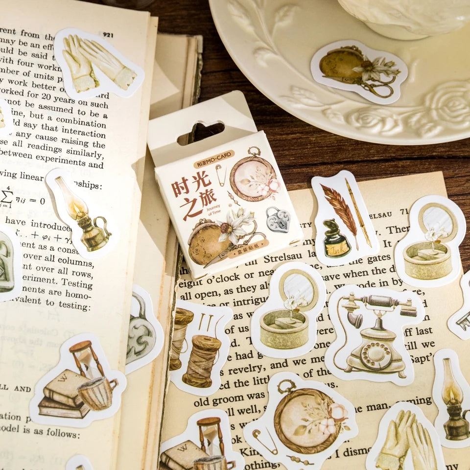 Cajita De Stickers Journey Of Time X45 Unidades – Papelería Mundo Kawaii
