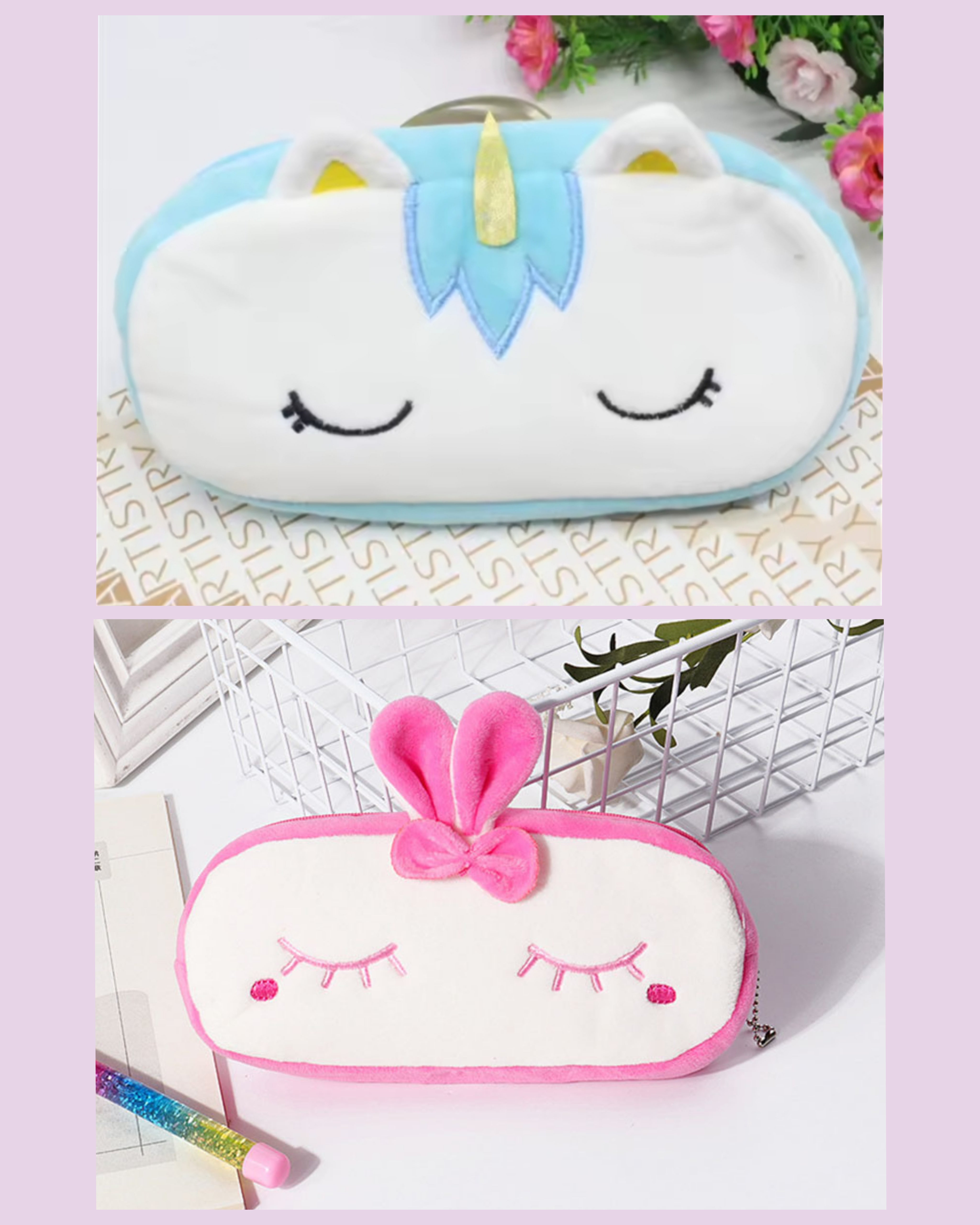 Cartuchera Kawaii De Peluche – Papelería Mundo Kawaii