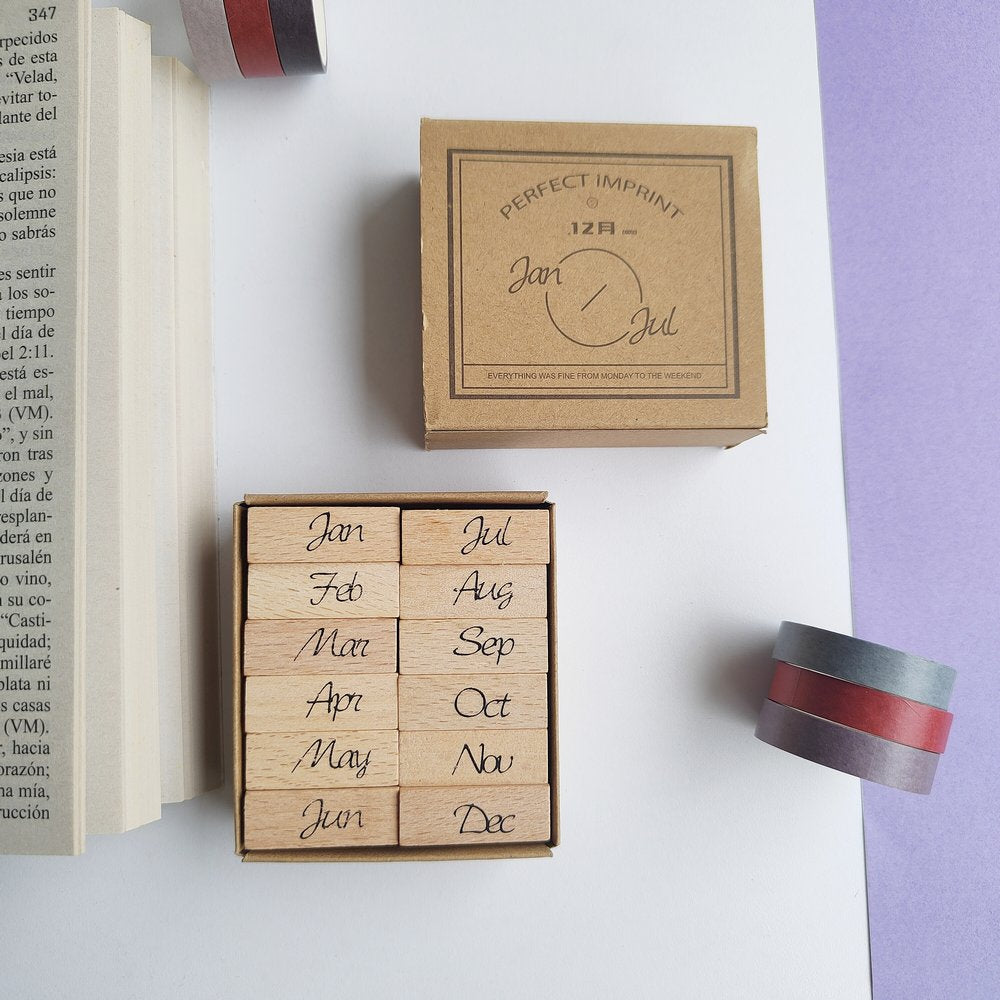 Sellos Meses Cortos X12 Unidades – Papelería Mundo Kawaii