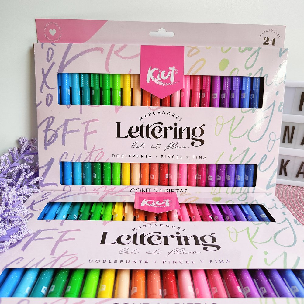 Marcadores Kiut Doble Punta X24 Unidades – Papelería Mundo Kawaii
