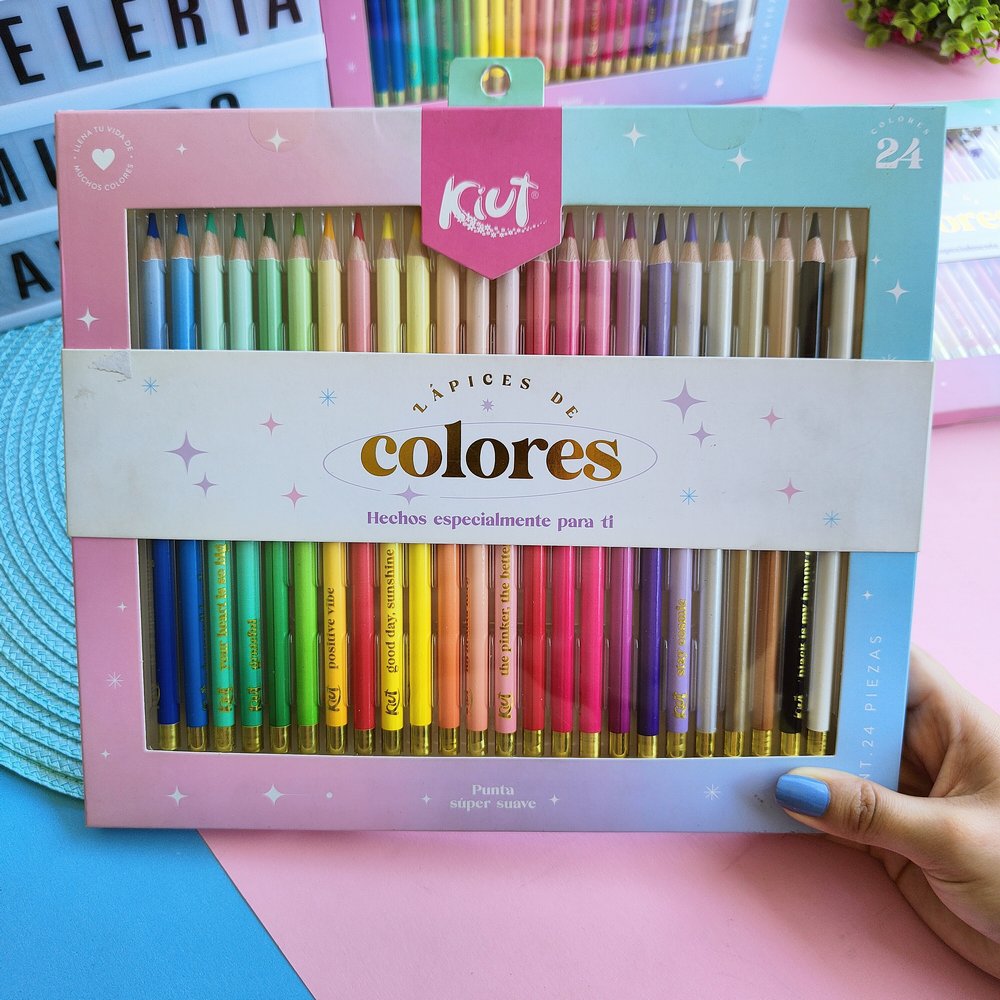 Colores Marca Kiut X24 Unidades – Papelería Mundo Kawaii
