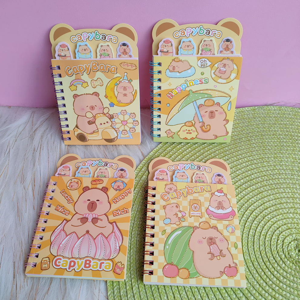Mini Libreta Mixta De Capibara – Papelería Mundo Kawaii
