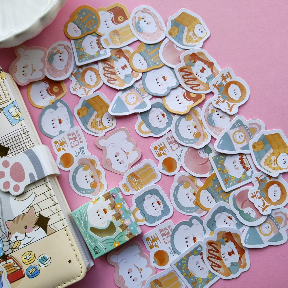 Cajita De Stickers Perrito X45 Unidades – Papelería Mundo Kawaii